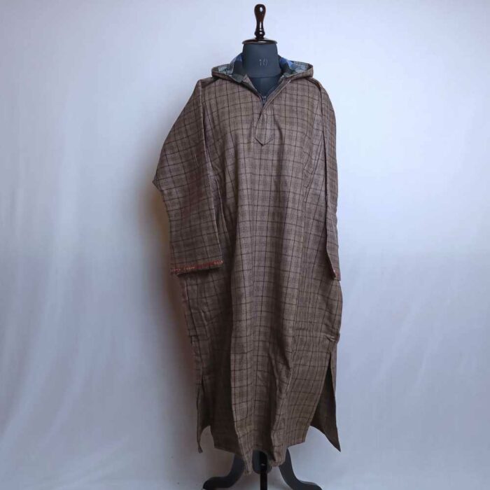 Bilal Brown Box Traditional Mens Kashmiri Pheran With Cap L49 - Gyawun