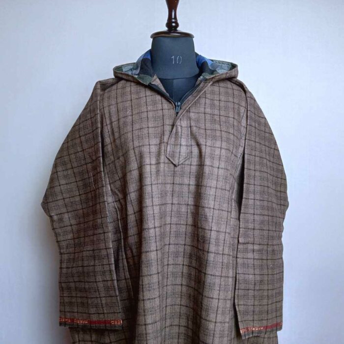 Bilal Brown Box Traditional Mens Kashmiri Pheran With Cap L49 - Gyawun