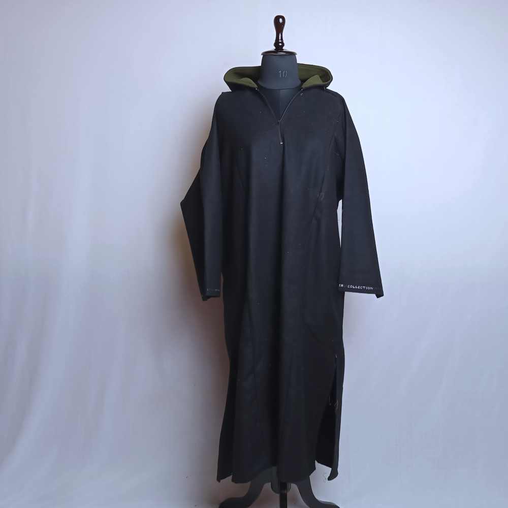 Black Bilal Traditional Gents Kashmiri Pheran with Cap L48 - Gyawun